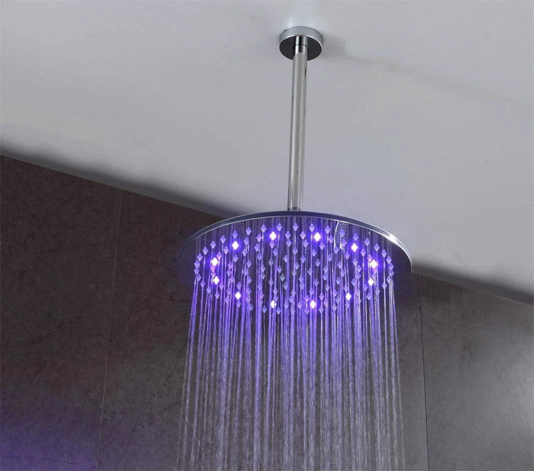 Buy Ceiling Mounted Led Shower Set 12 Inch Round Head With Handheld ...