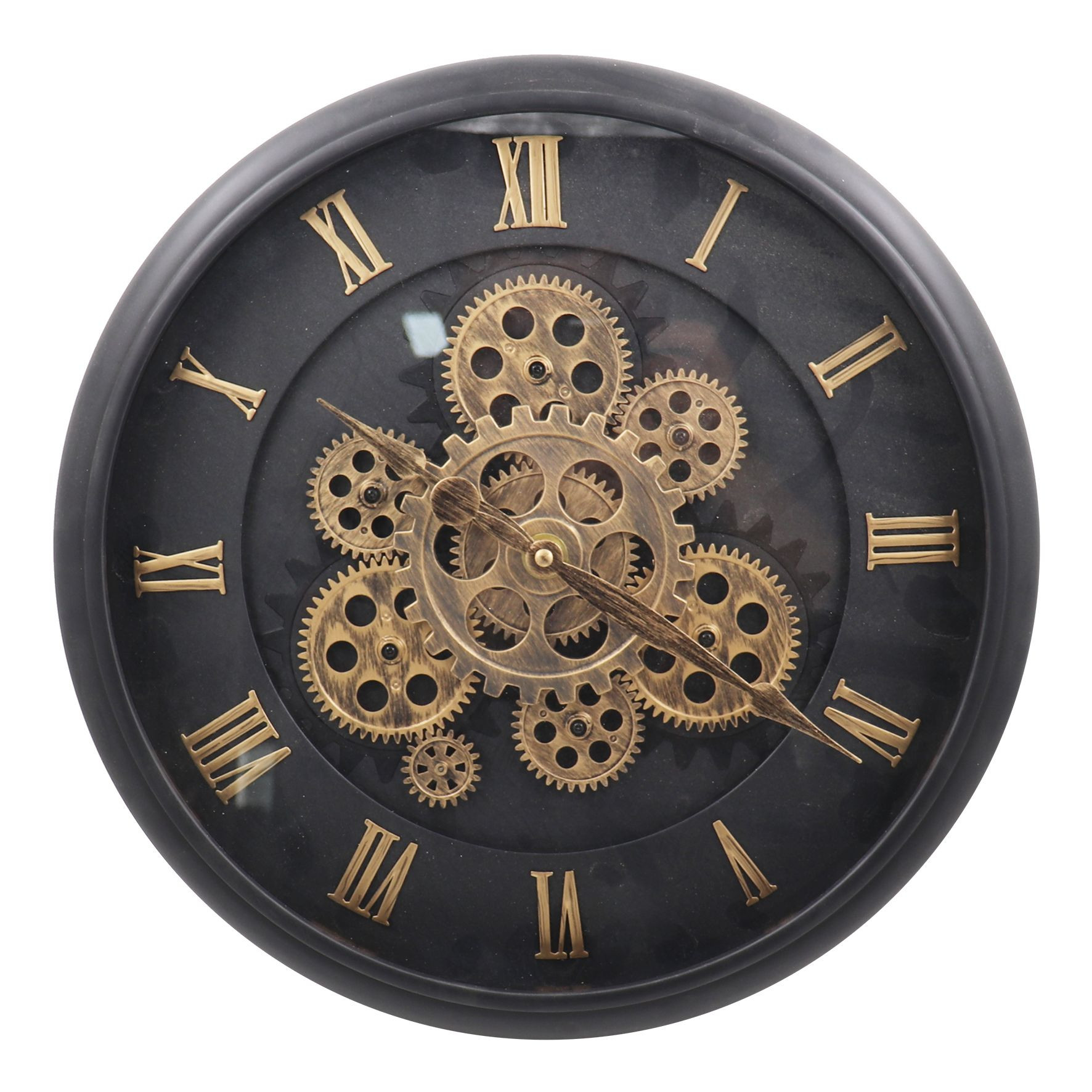 Buy Moving Gears 16 Inch ,industrial Wall Clock For Living Room from ...