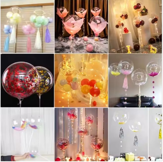 Buy Helium Clear Bubble Balloons With Wide Mouth For Wedding And ...