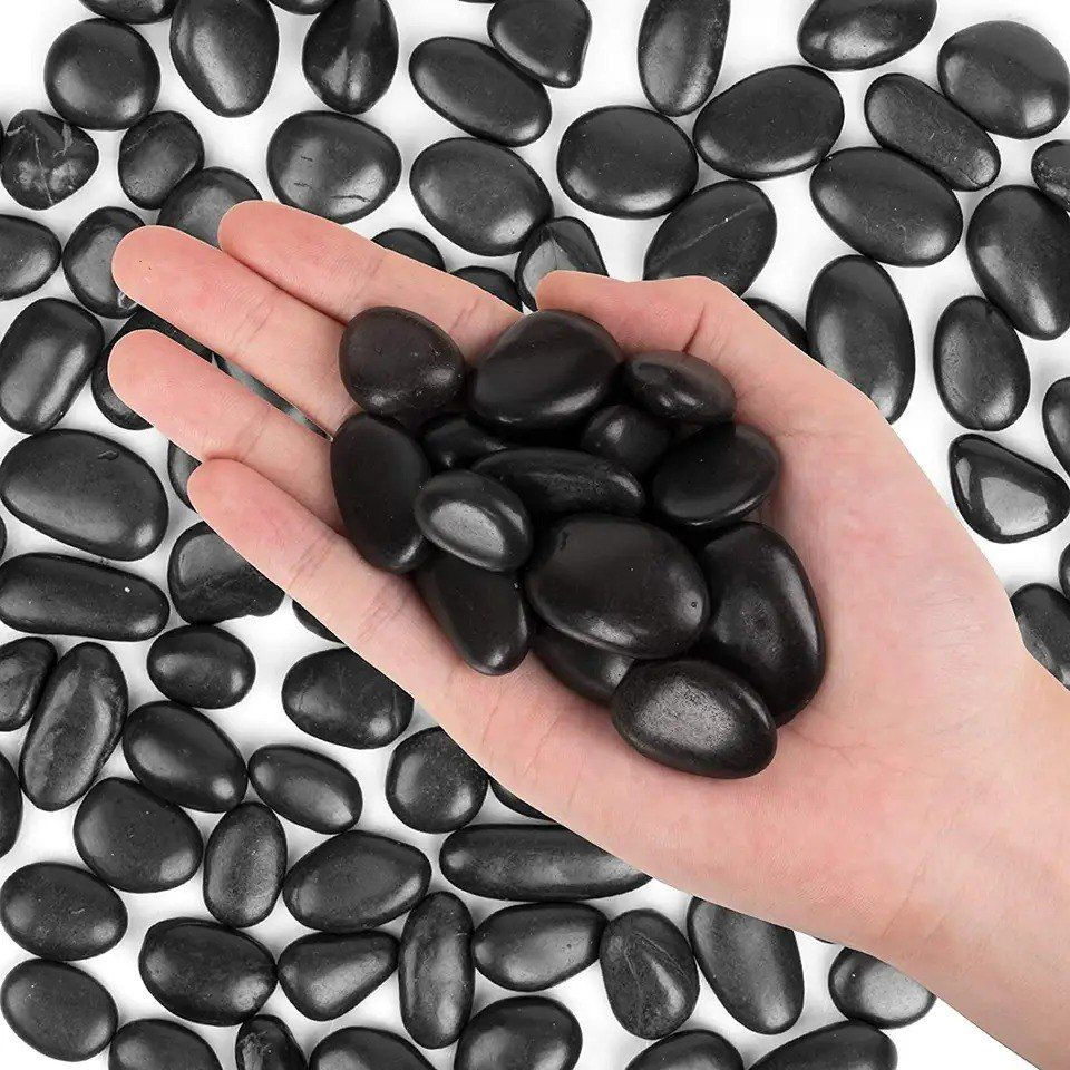Buy Black Pebbles Stone from Farhan Crystal, India | Tradewheel.com