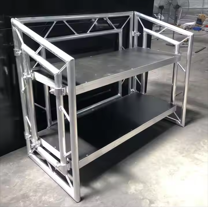 Buy Portable Dj Table Square Truss Movable Folding Aluminum Dj Booth ...