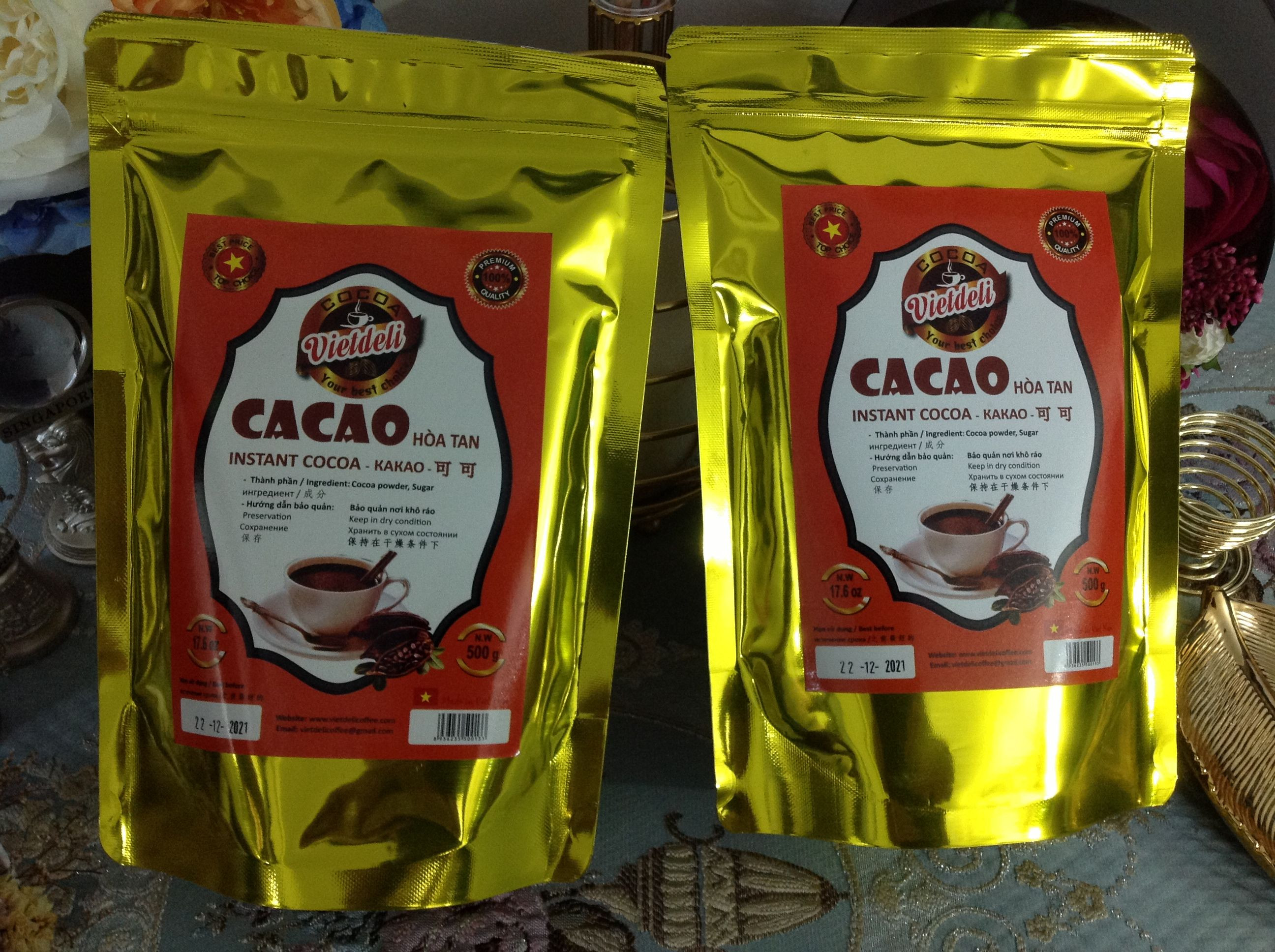 Buy Instant Cocoa Powder 2 In 1 - Bag 500g - Vietdeli from VIET DELI ...