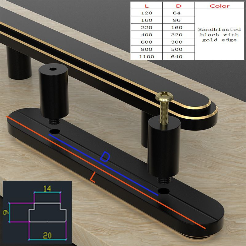 Buy Cabinet Handle Double-layer Round Head Aluminum Alloy Handle Door ...