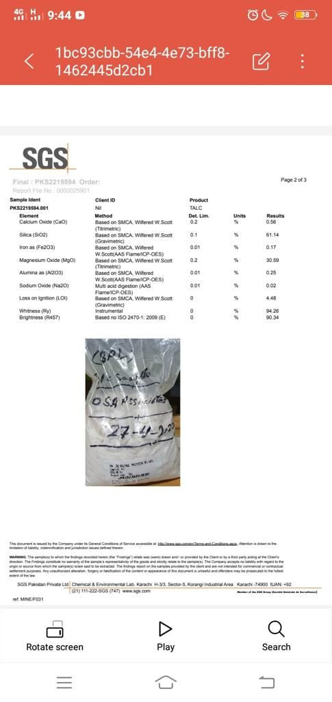 Buy Talc Ore Lump from Asian Resources Metals Limited, United Kingdom ...