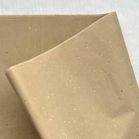 Buy 17gsm Light Brown Buff Silver Gemstones Factory Direct Tissue Paper ...