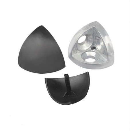 Buy 3 Way Rounded Corner Bracket Aluminum Profile Connector T Slot ...