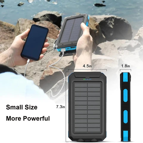 Buy 4 In 1 20000 Solar Energy Power Bank Waterproof Solar Power Bank ...