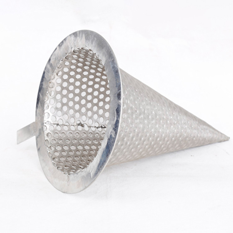 Buy Conical Type Metal Perforated Mesh Temporary Cone Shape Filter ...