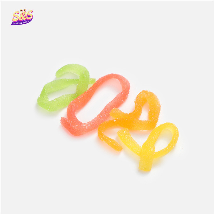 Buy Custom Flavor Halal Rope Strip Sour Jelly Stick Candy / Vegan Soft ...