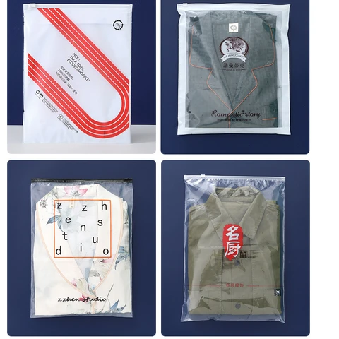 Buy Custom Packaging Print Small Frosted Transparent Matte Ziplock ...
