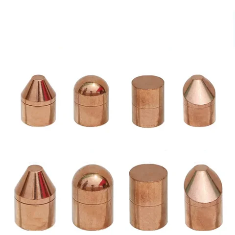 Buy Electrode Cap Flat Round Tip Touch Spot Welding Head Electrode ...