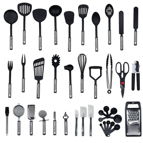 Buy Factory 42pc Kitchen Utensil Set - Nylon & Stainless Steel Cooking ...