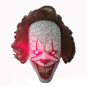 Buy Halloween Mask Creepy Scary Clown Full Face Horror Movie Pennywise ...