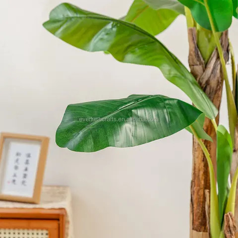 Buy High Quality Banana Tree Plastic Leaf Indoor Home Ornamental Small ...