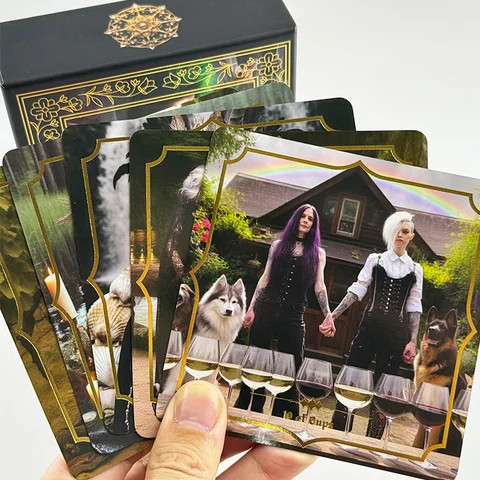 Buy Knockdown Price Custom Printing Oracle Card Gold Rainbow Foil Deck ...
