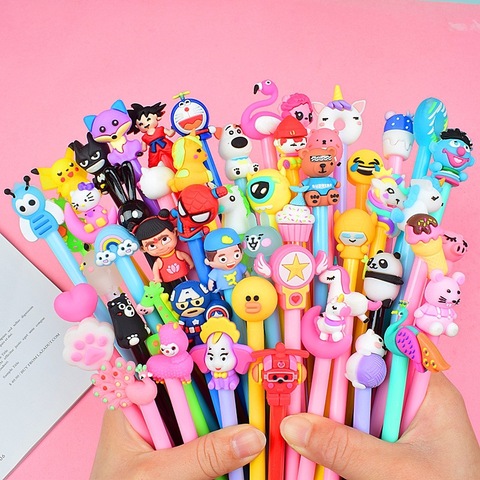 Buy Mini Kawaii Cute Cartoon 0.5/0.38mm Oil Ink Gel Pen Set Student ...