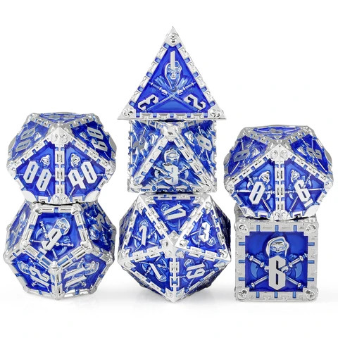Buy New Design Dnd Metal Dice D4 D6 D8 D10 D12 D20 D% The Reaper Metal ...