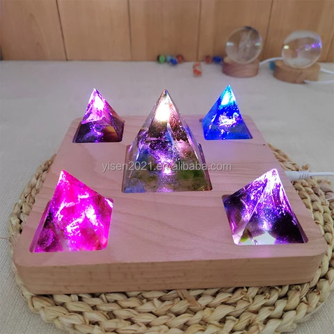 Buy Pyramid Night Light Girl Room 7 Color Variations Illusion Led Night ...