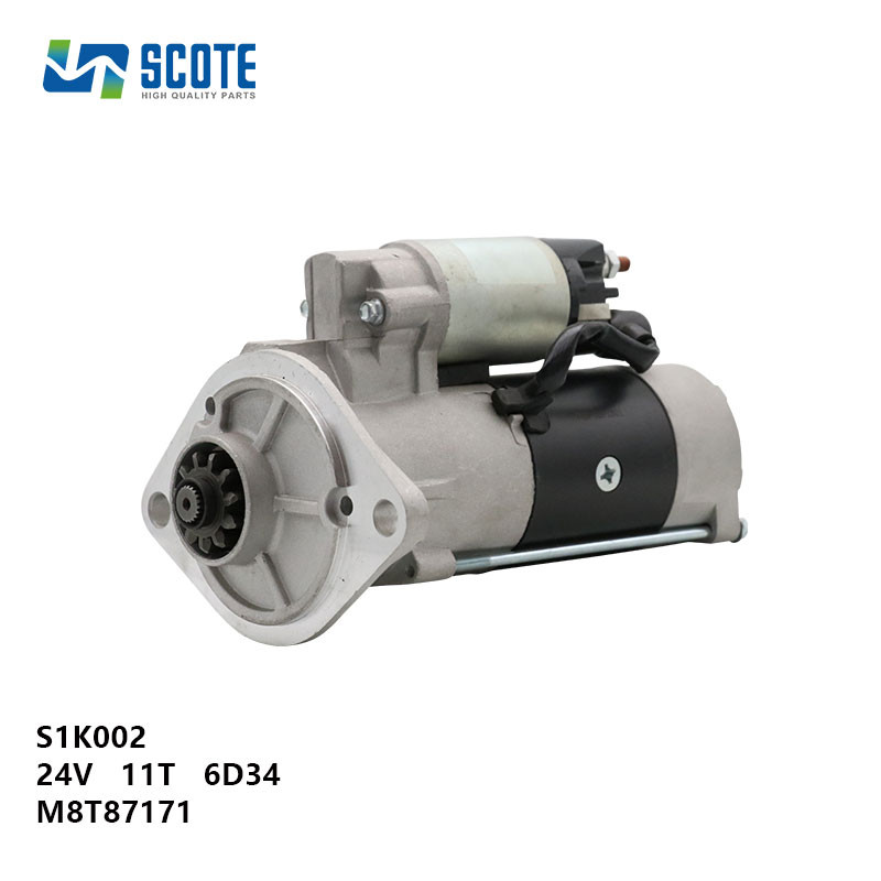 Buy Scote Engine Spare Parts Starter Motor Sk200-6e 6d34 Hd820 24v 11t ...