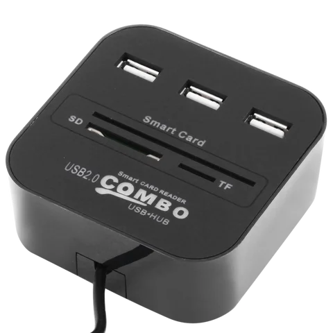 Buy Support Smart Id Card Tf Sd Mmc Card Usb2.0 Hub 3 Port Usb Hub ...