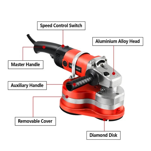 Buy Three Heads 220v Concrete Grinder Portable Wall Polisher Concrete ...