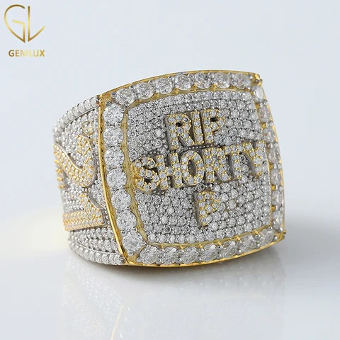 Buy Trendy Design Custom Iced Out Vvs Moissanite Diamond Letter Number ...