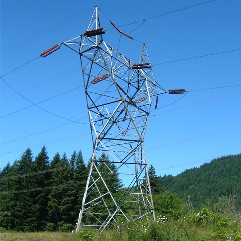 Buy Various Voltage Steel Lattice Angular Tower 13.2kv To 1100kv For ...
