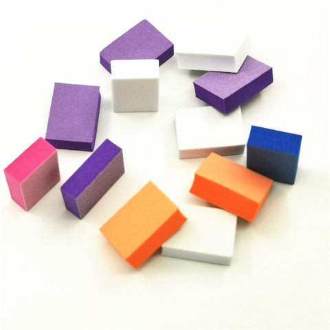 Buy White Mini 2 Way Nail Buffer Block Nail Salon Disposable Nail File ...