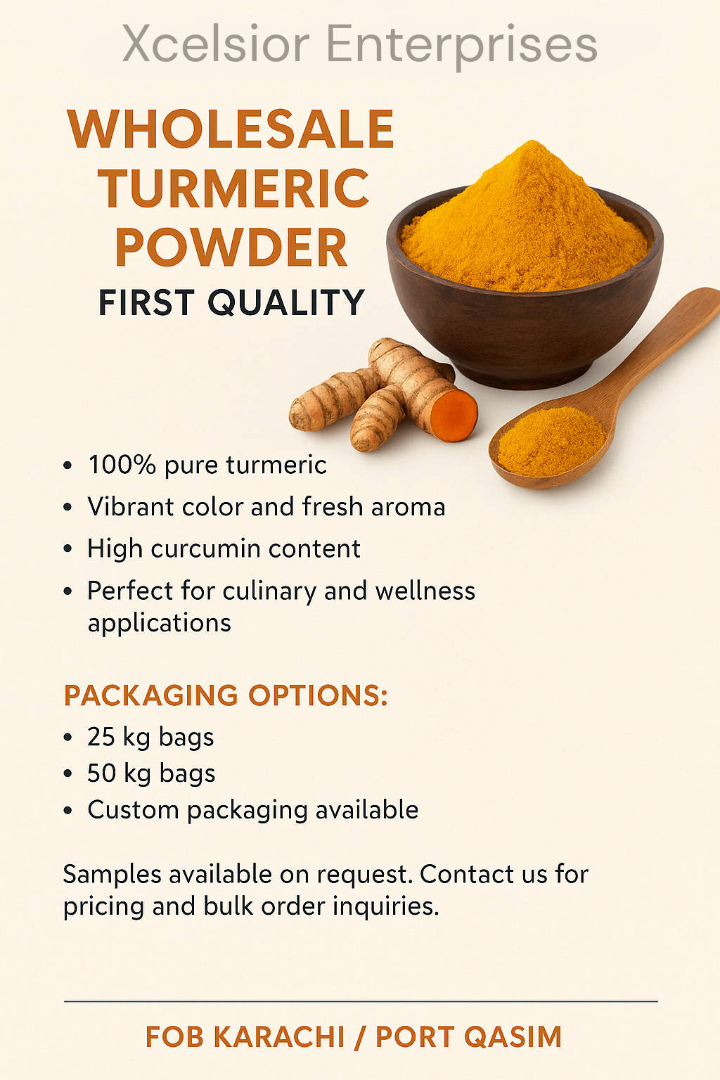 Buy Premium Turmeric Powder – High Curcumin, Dried & Ground – Bulk ...