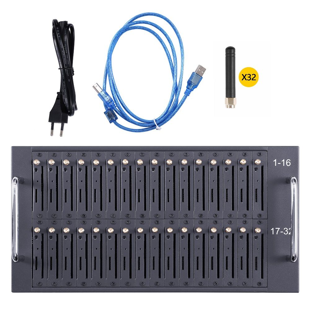 Buy 32 Ports Sms Modem 2g Gsm Modem 32 Sim Cards Slots Bulk Sms Gateway ...
