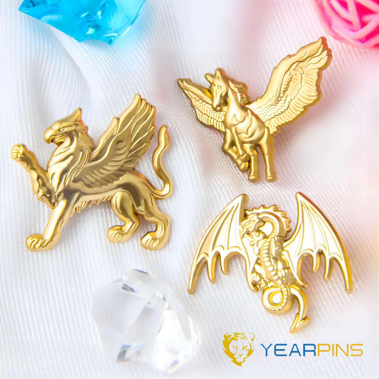 Buy Custom Wholesale 3d Enamel Pins Logo Badge Keychain Keyring from ...