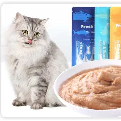 Buy 15g Cat Strips Snacks Chicken Tuna Salmon 3 Flavors Kittens Snack ...