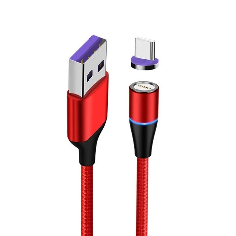 Buy 1m 3a Fast Charger Cable Nylon Weave Cable Magnetic Usb Cable For ...