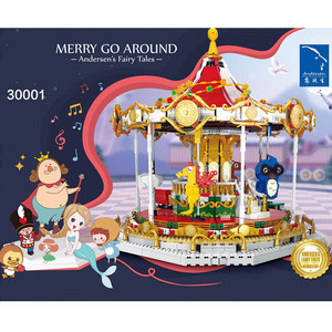 Buy 2592pcs Newly Moc Carousel Model Diy Building Blocks Bricks ...