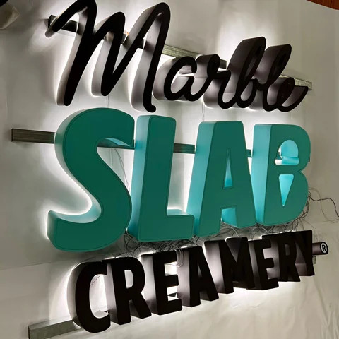 Buy 3d Letter Sign Board Led Light Custom Building Sign Custom Wall 3d ...