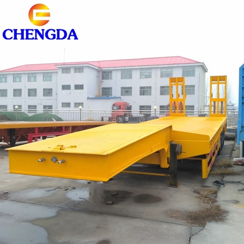 Buy 70 Ton 40 Ft 40 Ton Loader Extendable 50 Tons Hydraulic 3 Axle Used ...