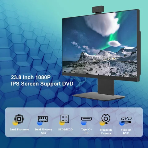 Buy Aio Touchscreen Pc 23.8 Inch Pc All-in-one Computers For Office ...