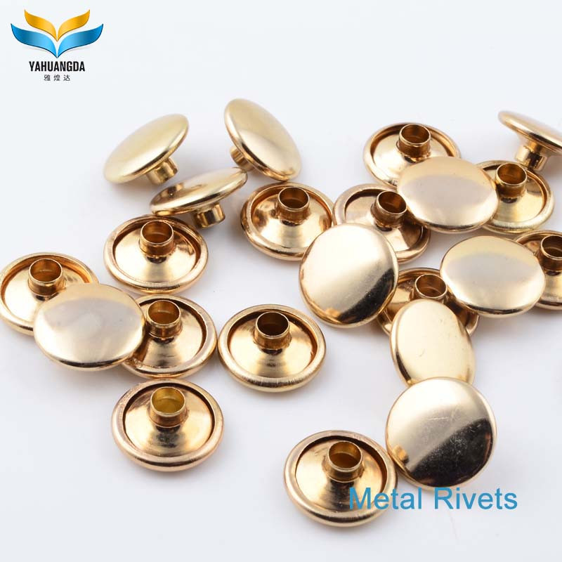Buy Antique Brass Cone Double Head Screws Dome Studs Buttons And Rivets ...