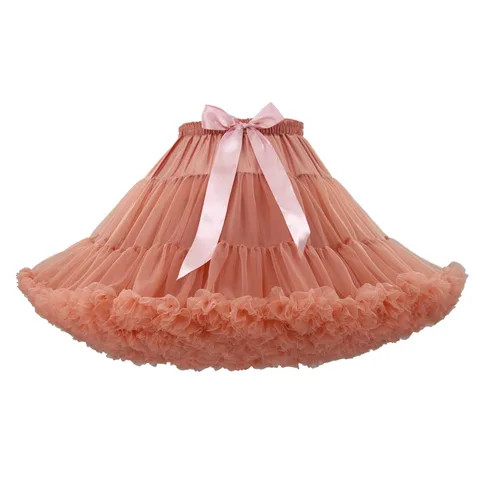 Buy C Clothing Multicolor Girls Tutu Skirt Multi Layer Ball Gown Sheer ...