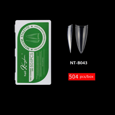 Buy C-shape Curved Extension Manicure Tools Ballerina Almond Fake Nail ...