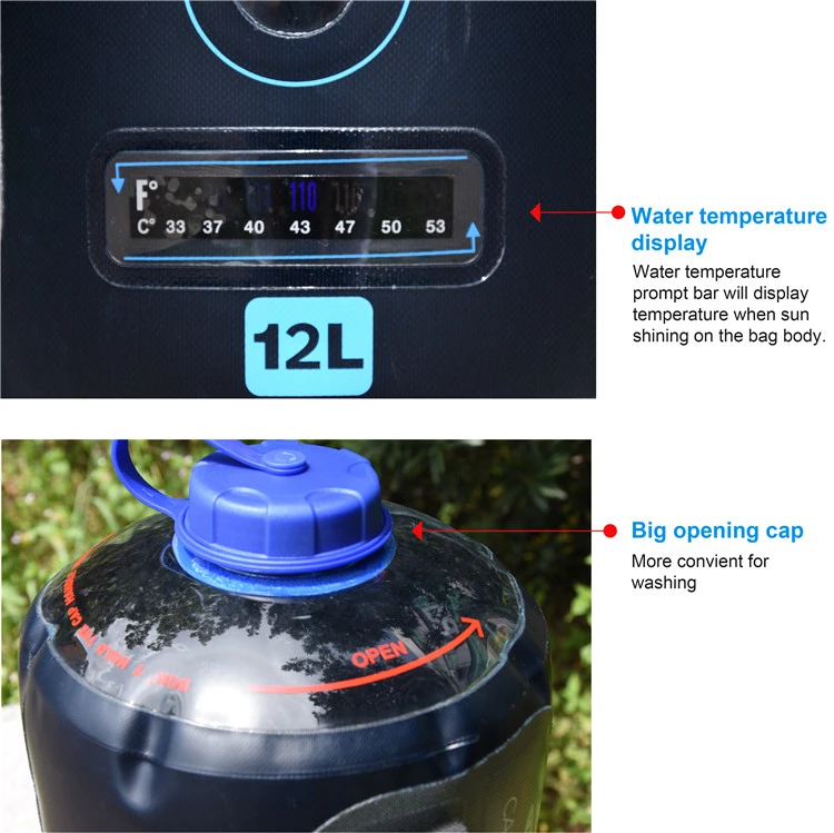 Buy Camping Shower Bag12l Portable Solar Outdoor Shower from Huangshan ...
