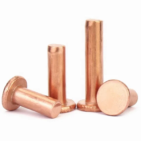 Buy Copper Flat Head Solid Rivet from D & T (tianjin) Technology Development Co., Ltd., China ...