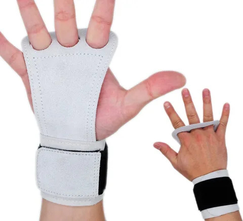 Buy Cow Leather 3 Hole Gymnastics Palm Protector Pad Weight Lifting ...