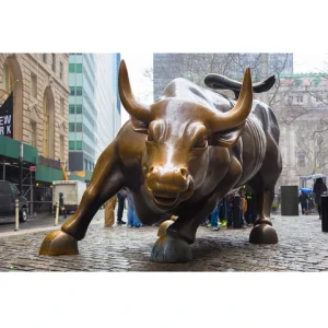 Buy Custom Famous Outdoor Decorative Life Size Bronze Wall Street Bull Sculpture Bronze Bull ...