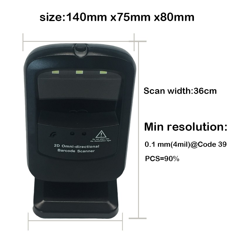 Buy Desktop Qr Code Scanner 4mil 2d Usb Barcode Reader 360 Degree ...