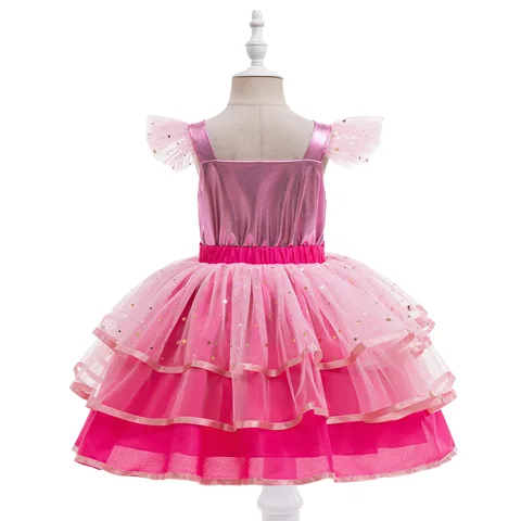 Buy Girls Movie Character Princess Cosplay Pink Dress For Kids ...