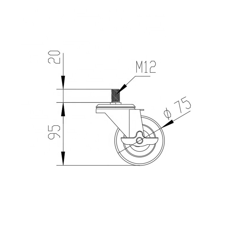 Buy Good Price Threaded Stem Swivel Casters M12-75 Caster Wheels With ...