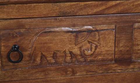 Buy Hand-carved Elephant Wooden Console Table Sheesham Wood Console ...