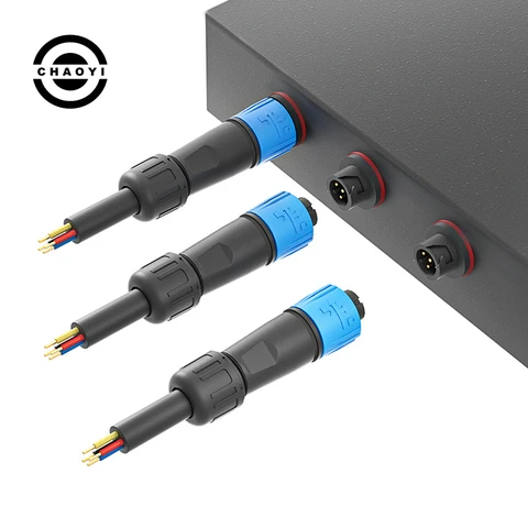 Buy High Quality M6 M8 M10 M12 M16 M18 M20 Waterproof Connector 3 Pin 3 ...