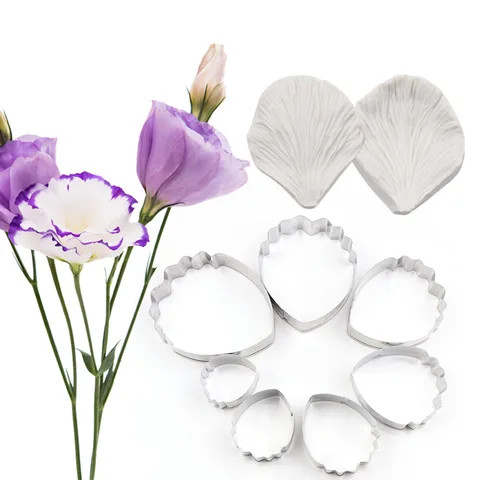 Buy Homesun Gumpaste Flower Cutter Set Fondant Peony Flower Veining ...